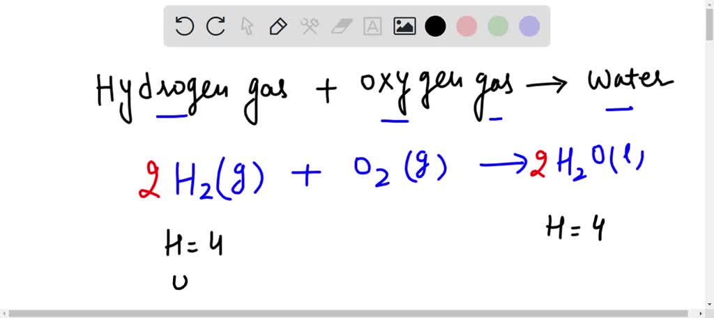 SOLVED: Which word equation shows hydrogen reacting with oxygen to form ...