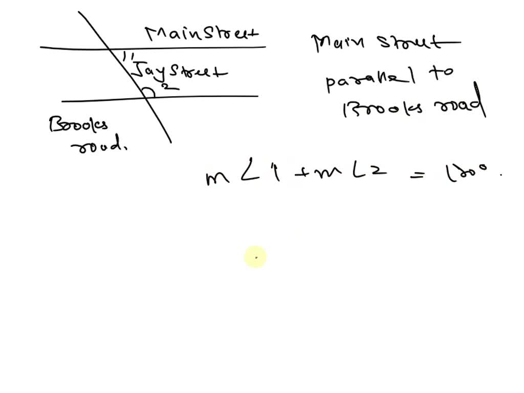 SOLVED: The accompanying diagram shows two parallel streets, Main ...