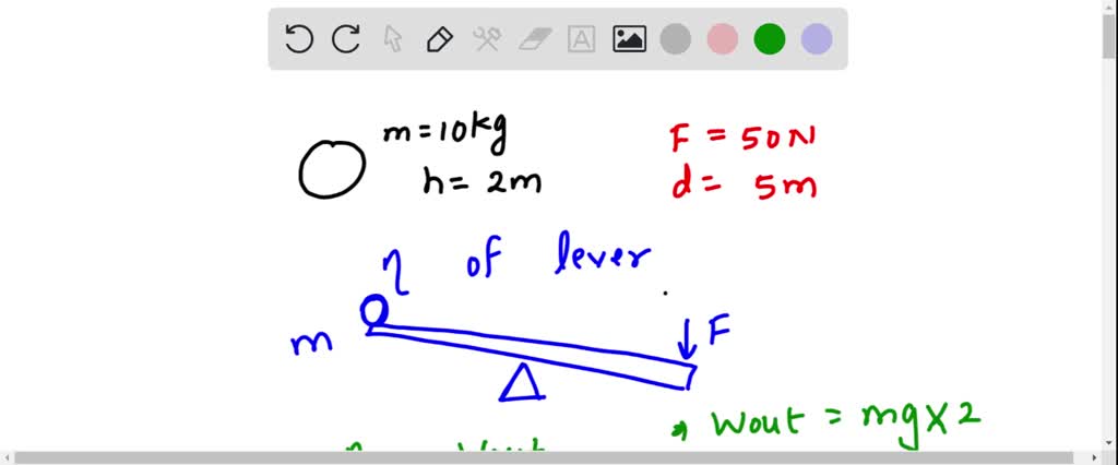 SOLVED: 2. Determine the efficiency of a lever system if a force of 50. ...