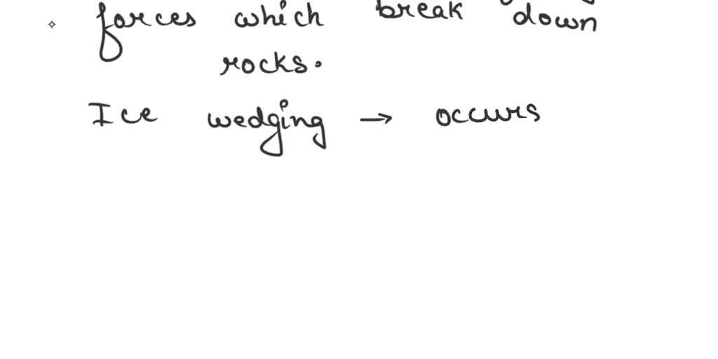 SOLVED: How is mechanical weathering caused by ice wedging similar to ...