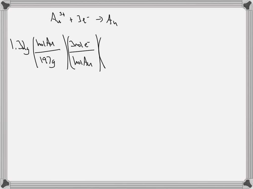 SOLVED: An aqueous solution of gold nitrate is electrolyzed with a ...