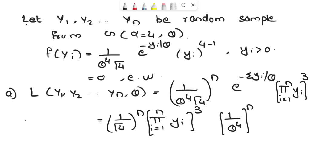 Solved 40 Points Suppose That Y1 Y2 Yn Are A Random Sample
