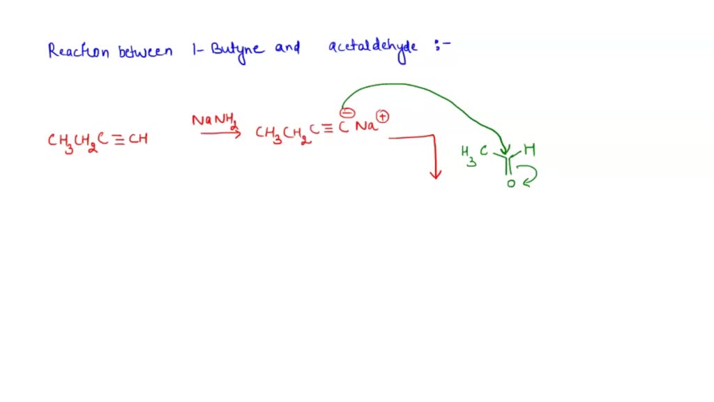 SOLVED: OH CH3 CH;CHO CH3CHzC ==C CHzCHzC =CH 1-Butyne Acetaldehyde ...