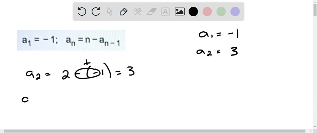 SOLVED: A sequence is defined recursively: Write the first five terms ... SOLVED: A sequence is defined recursively: Write the first five terms ...