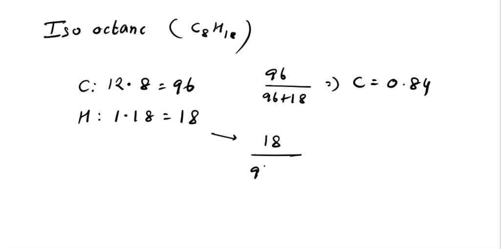 SOLVED: a. Calculate the stoichiometric air requirement for iso-octane ...