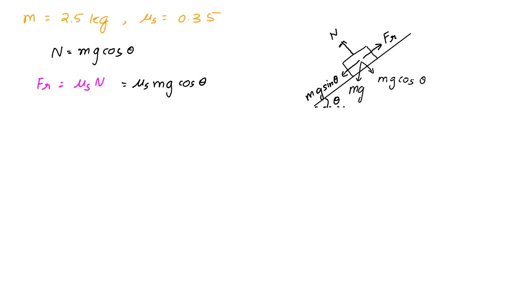 SOLVED: Problem 1 If a block with mass of 2. Skg " resting - ramp and ...