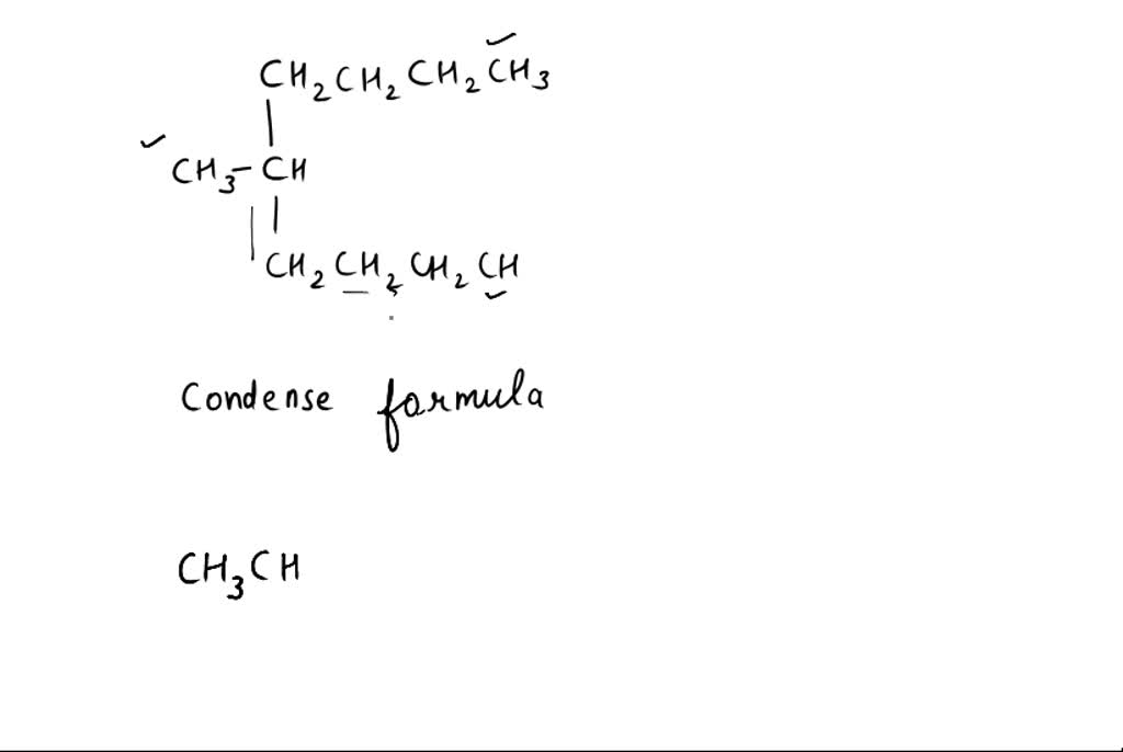 SOLVED: Provide the most condensed formula for this compound, using ...