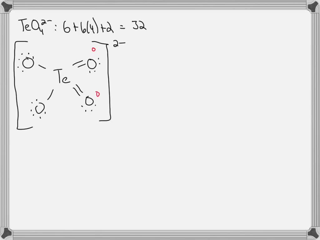 SOLVED: 'How many resonance structures can be drawn for the tellurate ...