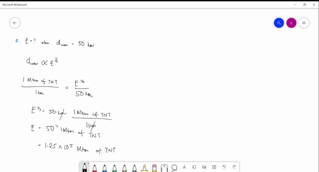 SOLVED: An explosion at ground level leaves a crater with a diameter ...