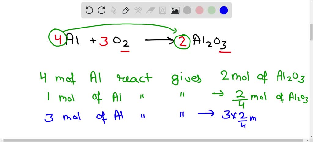 SOLVED: Consider the following unbalanced equation: Al + O2 â†’ Al2O3 ...