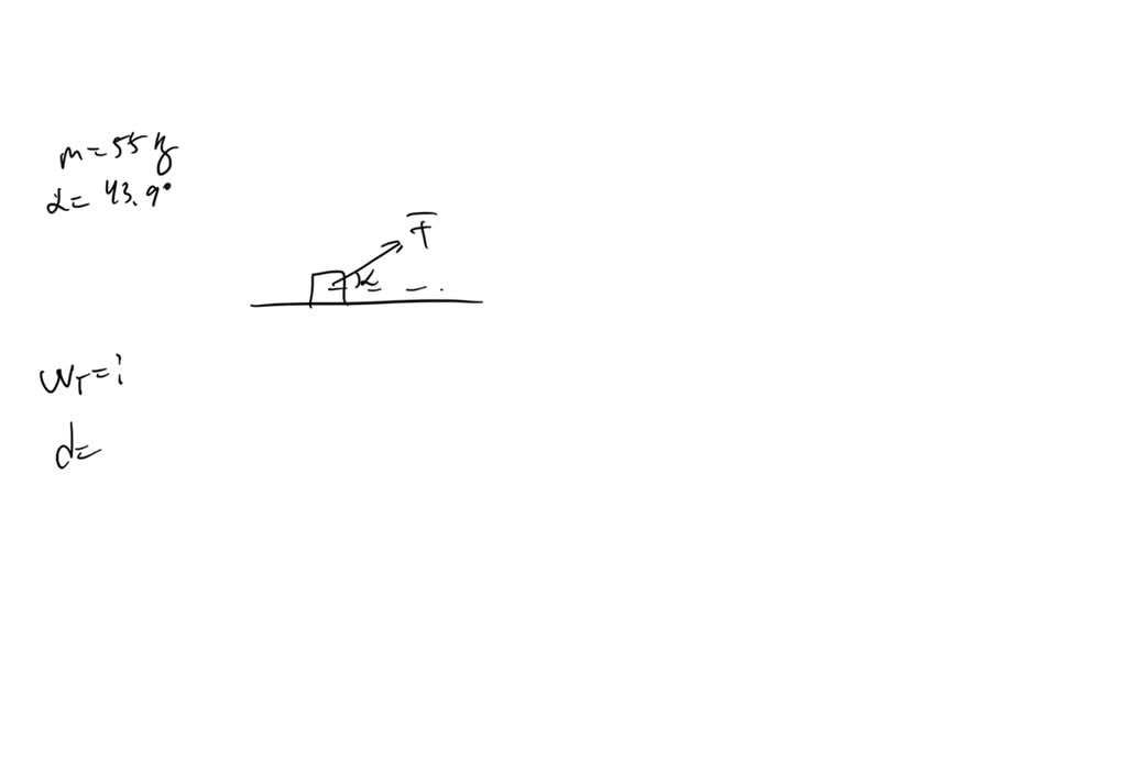 SOLVED: A 55-kg packing crate is pulled with constant speed across a rough floor with a rope ...