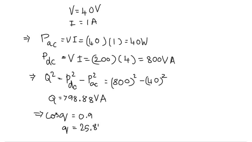 SOLVED: When a 40V DC voltage is applied to a single-phase AC motor, it ...