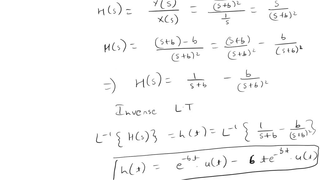 SOLVED: Inverse Laplace Transforms Convolution Integral: Practice ...