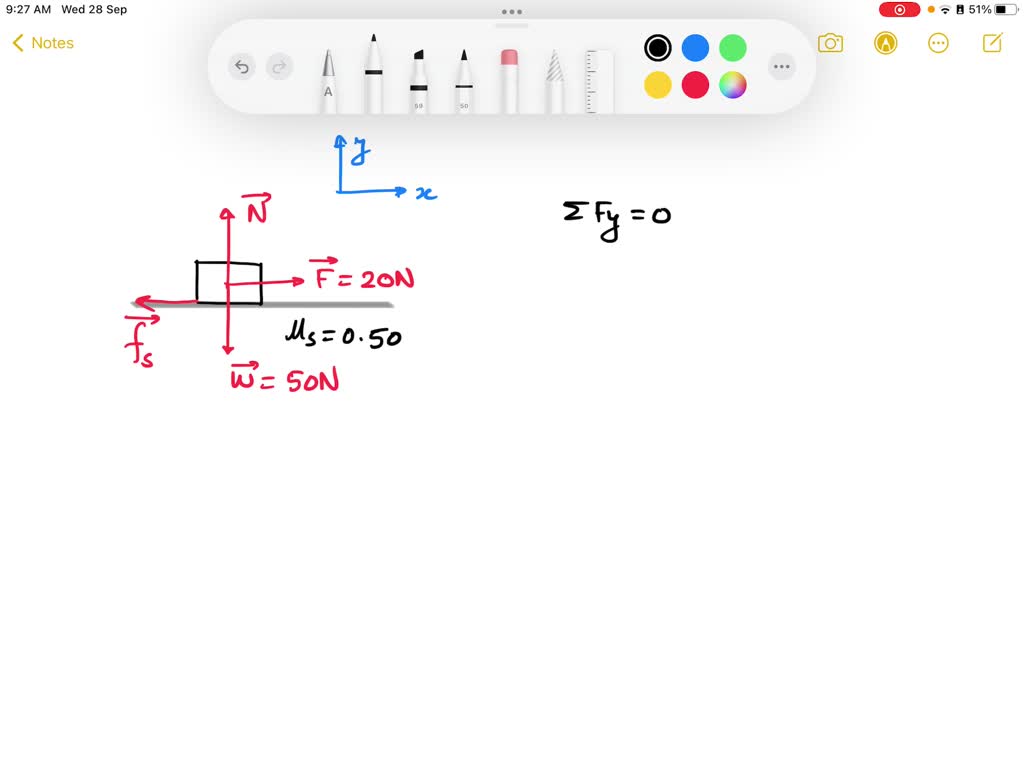 SOLVED: A 50-N crate sits on a horizontal floor where the coefficient of static friction between ...