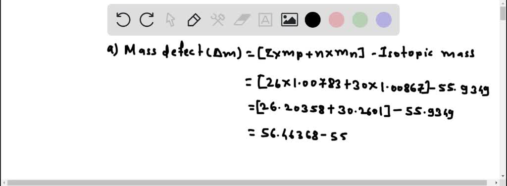 SOLVED:A) An atom of iron-56, which consists of 30 neutrons, 26 protons ...