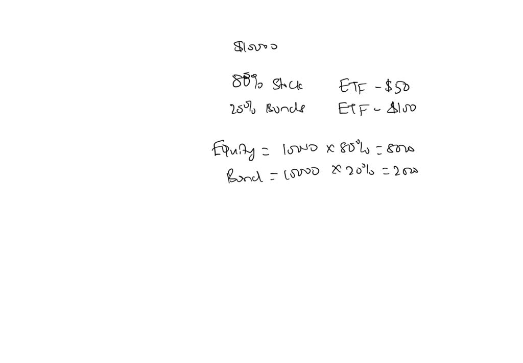 Yang Bai is investing 10,000 and wants a portfolio that is 80% stocks ...