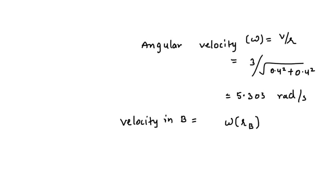 Solved 1711 If The Bar Has A Counterclockwise Angular Velocity Of 8 4924
