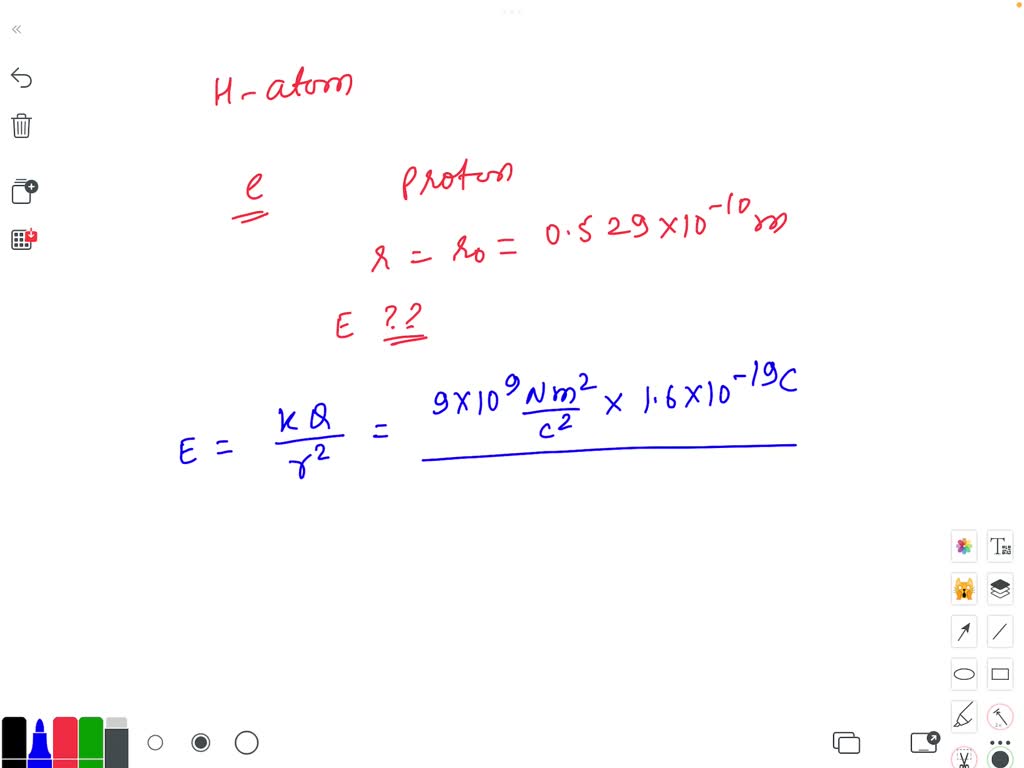 Solved The Hydrogen Atom Consists Of An Electron Orbiting A Proton At