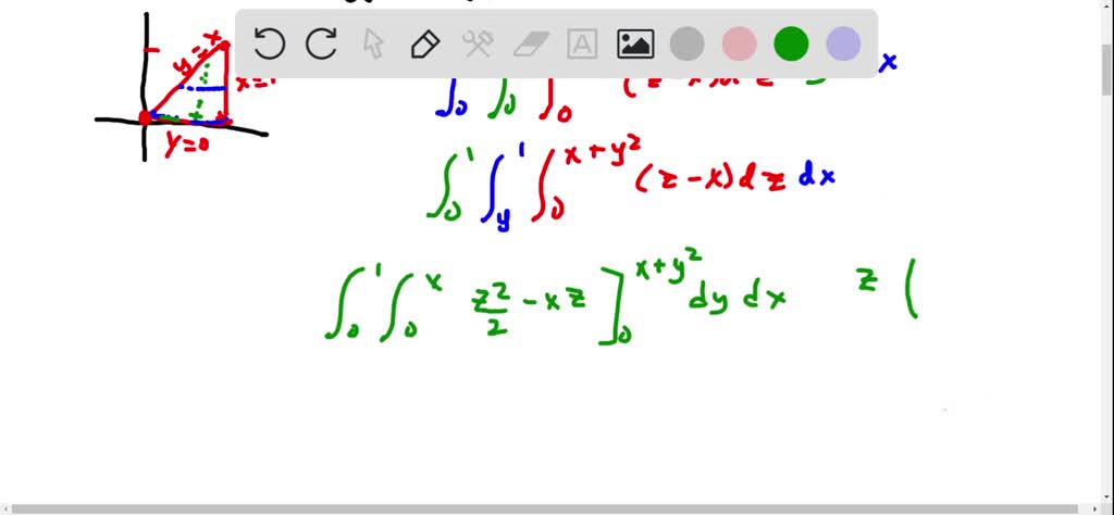 SOLVED: Integrate G(x, y, z)=z-x over the portion of the graph of z=x+y ...
