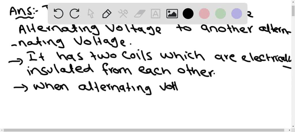 SOLVED: A transformer is a device used to increase or decrease an ac ...