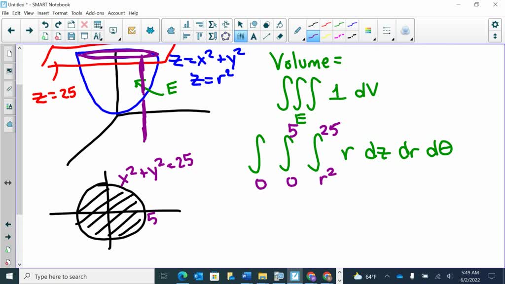 SOLVED: SET UP triple integrals in spherical coordinates for the volume ...