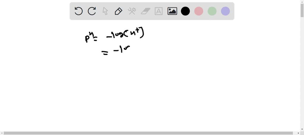 SOLVED: Using a logarithmic concentration diagram, determine the pH of ...