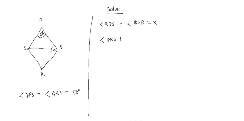 SOLVED: Draw a rhombus PQRS such that line PQ = 5 cm and angle P = 70 degrees.