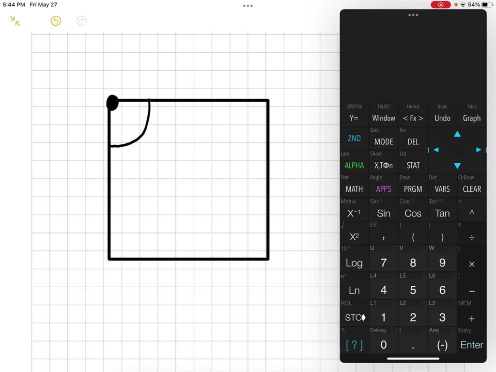 SOLVED: A goat is tied to a corner of a square field of side 8 m with a ...