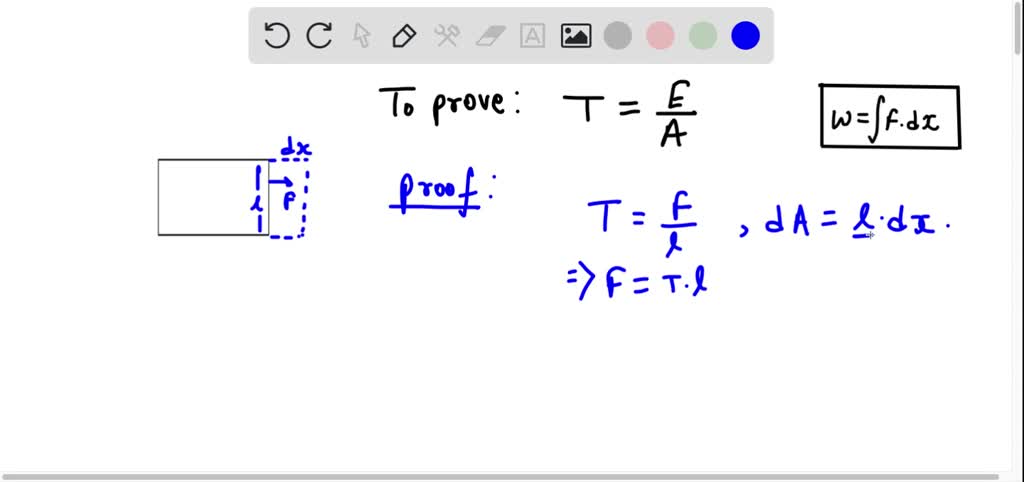 SOLVED: Show that the surface tension of a liquid is numerically equal ... SOLVED: Show that the surface tension of a liquid is numerically equal ...