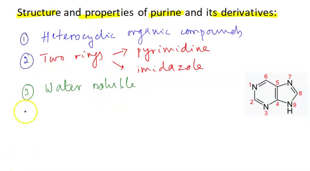 Solved Structure And Properties Of Purine And Its Derivatives Adenine