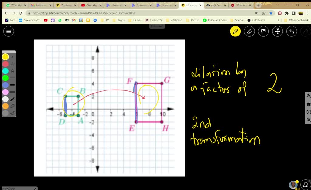 SOLVED: 'The graph below shows a transformation of the shaded rectangle ...