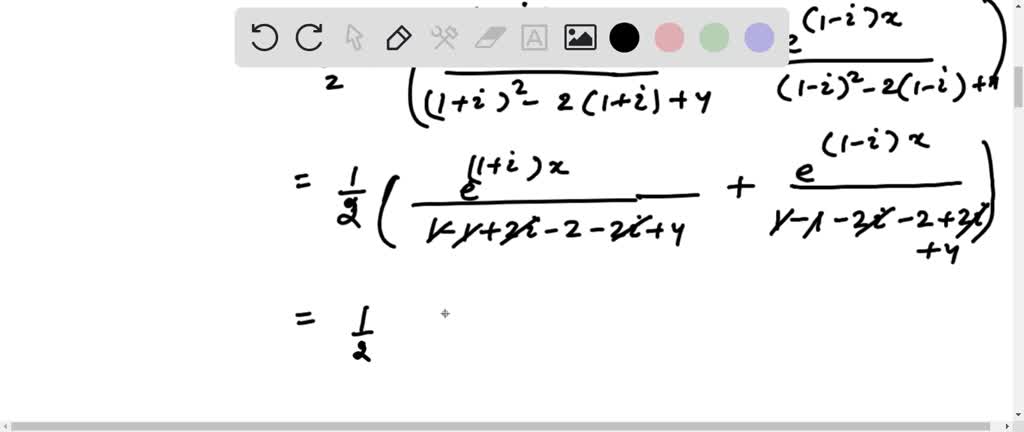 SOLVED: Find the solution to each D.E 1.) d2y/dx2 - 2 dy/dx + 4y = ex ...