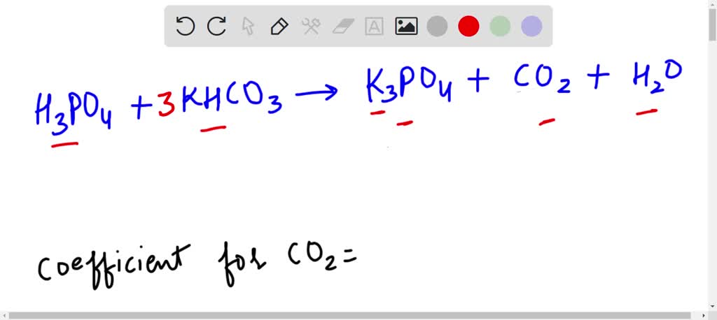 SOLVED: When phosphoric acid reacts with potassium bicarbonate the ...