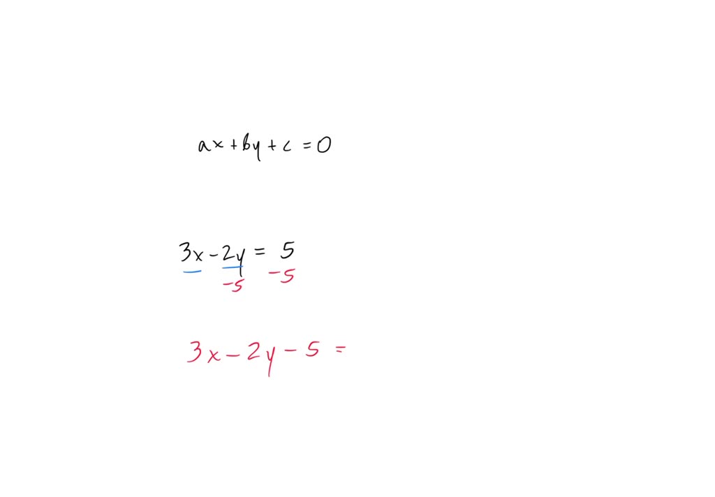 SOLVED: Determine if the following equation is linear. If the equation is linear, convert it to ...