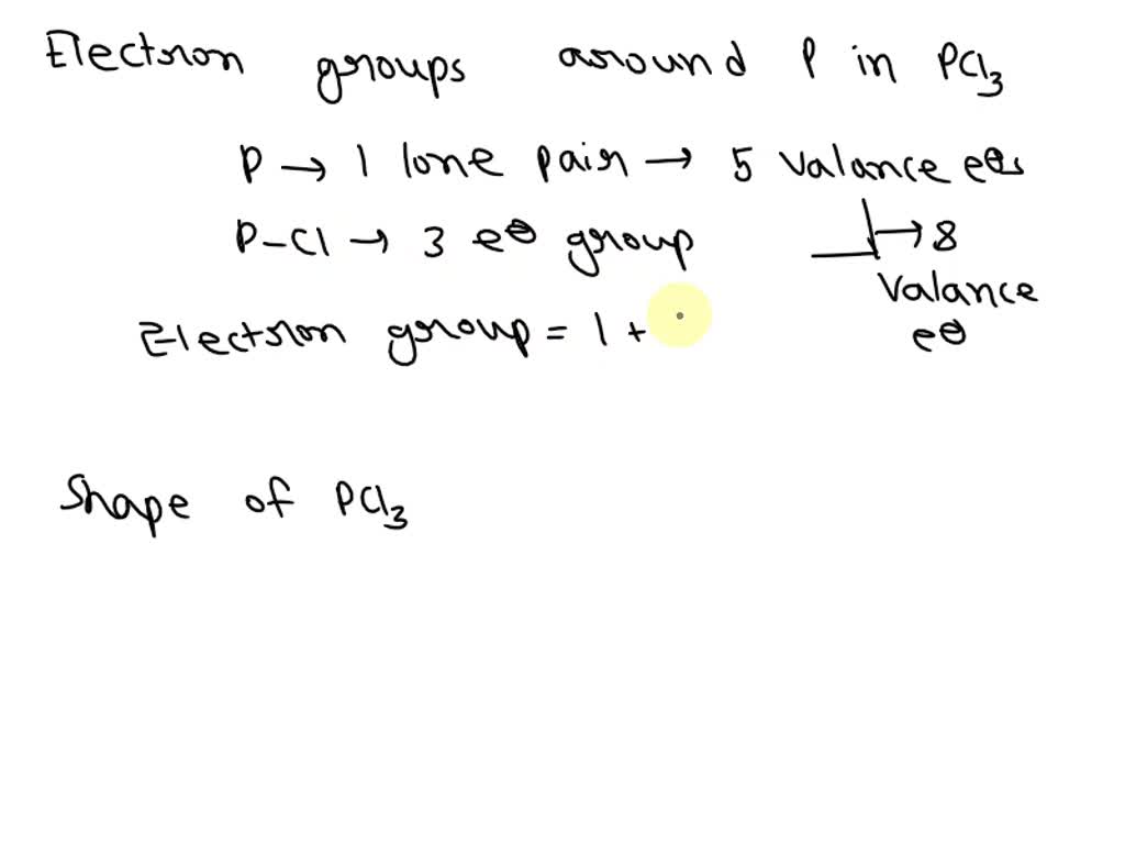 SOLVED: How many electron groups are around P in the molecule PClz ...