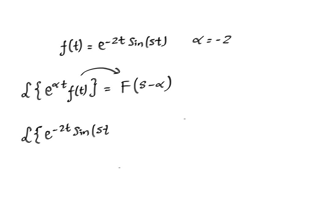 Solved 4 Compute The Laplace Transform Of F T E 2 Tsin 5 T