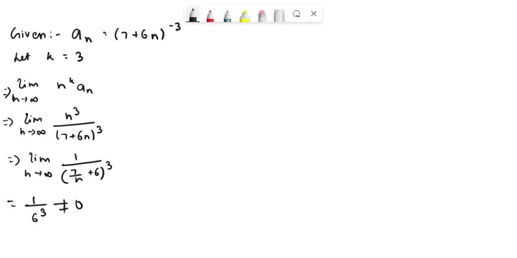 SOLVED: Point) For each sequence, find a number such that . nkan has a finite non-zero limit ...