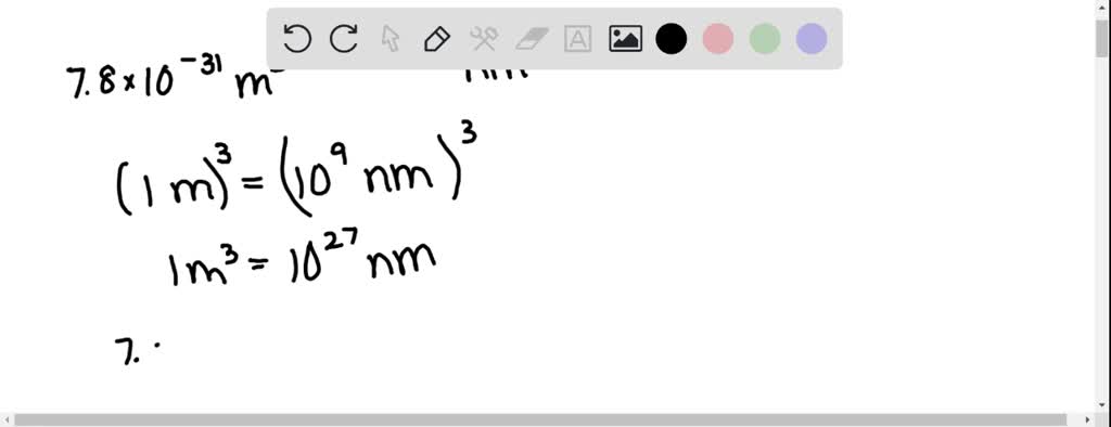 An atom of a particular element has a volume of 7.8 x 10^-31 m^3. What ... An atom of a particular element has a volume of 7.8 x 10^-31 m^3. What ...