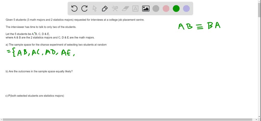 SOLVED: college job placement center has requests from five students for employment interviews ...