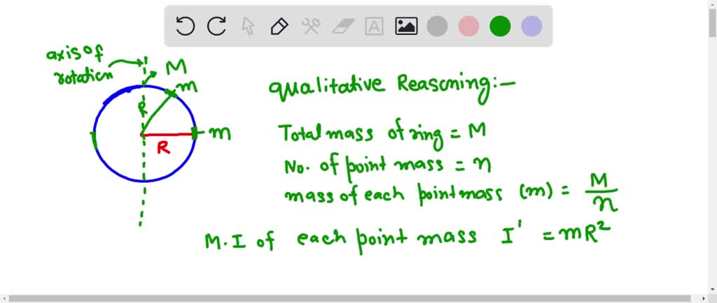 SOLVED: The formula for the moment of inertia of a point mass M ...