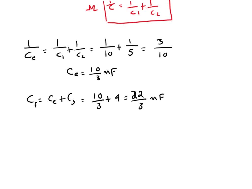 Solved 36ii Find The Equivalent Capacitance Of The Circuit Shown In 8881
