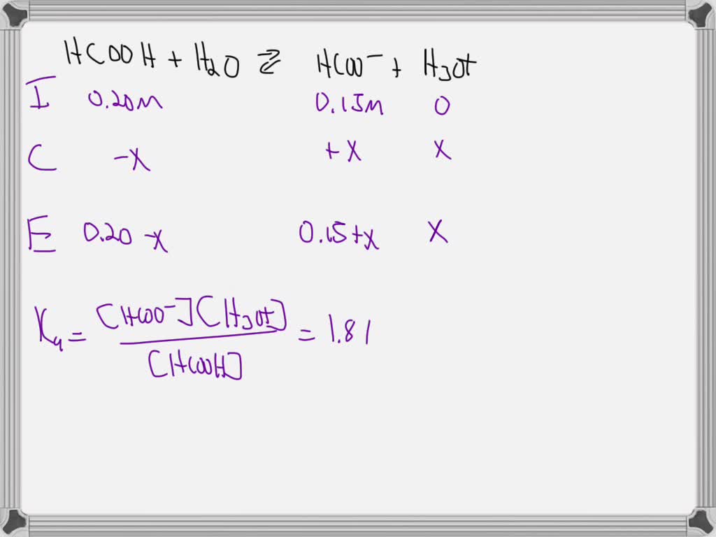 SOLVED: Solve an equilibrium problem (using an ICE table) to calculate the pH of each solution ...