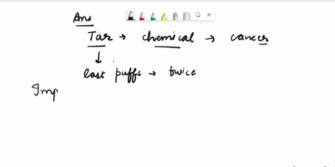 Explain the effects of tar that is present in cigarette...