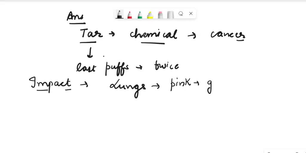 SOLVED: Explain the effects of tar that is present in cigarette smoke ...