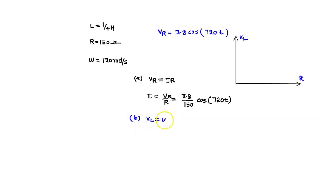 SOLVED: A 150 Ω resistor is connected in series with a 0.250 H inductor ...
