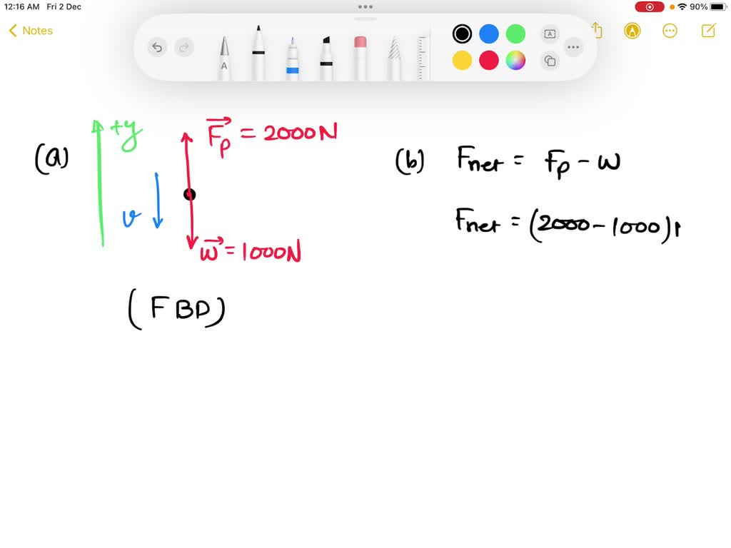 SOLVED: A parachutist weighs 1000 N. When she opens her parachute, it ...