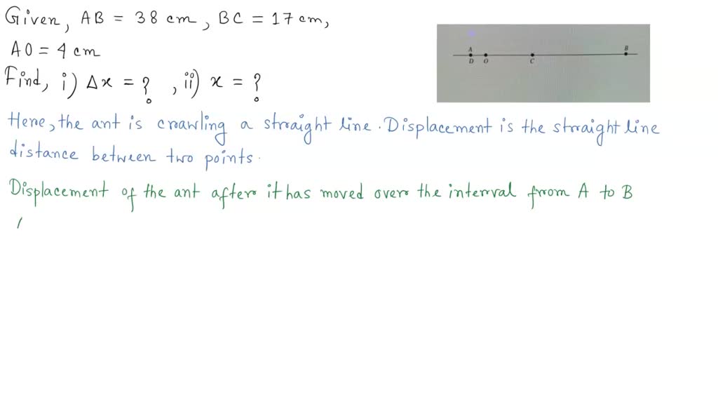 SOLVED: An ant is crawling along a straight wire, which we shall call ...