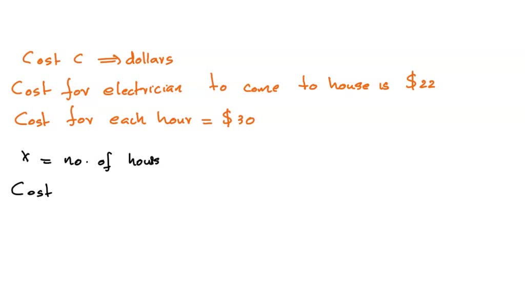 SOLVED: 20 (a) An electrician charges a call out fee of E20 plus E12 ...