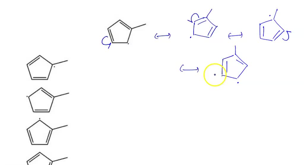 SOLVED: 7.Draw all resonance structures of the following radical 8.Draw ... SOLVED: 7.Draw all resonance structures of the following radical 8.Draw ...