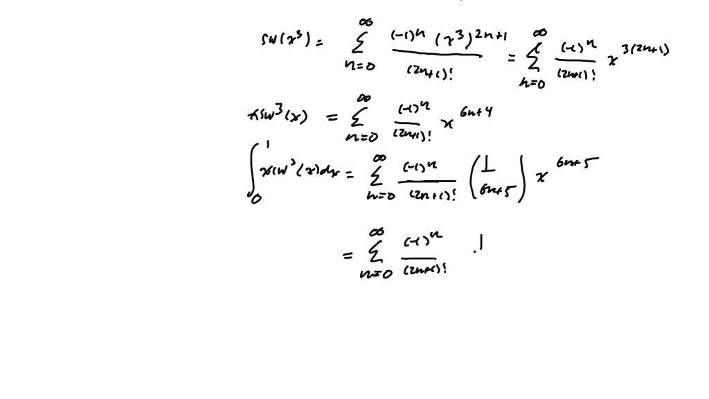 SOLVED: Use series to approximate the values of the integrals within ±10^−4 for the integral ...